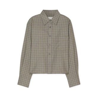 Closed Cropped-Bluse Oversized Fit - - Blouses & Shirts - Damen - Gr&uuml;n - L