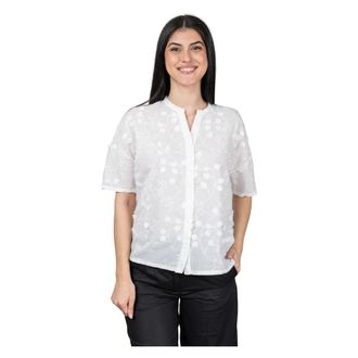 Ferrante Femme, Blouses et Chemises, Blanc, Taille: 38 FR Chemises