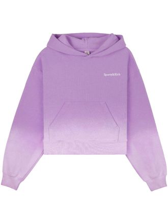 Sporty & Rich Hoodie mit Logo-Stickerei - Violett