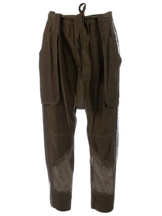 Edun cropped cargo-style trouser - KHAKI