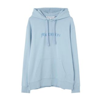 J.W.Anderson Homme, Sweatshirts et sweats à capuche, Bleu, Taille: XL Sweat à Capuche Logo Brodé