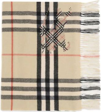 Burberry Homme, Accessoires, Multicolore, Taille: ONE Size Cashmere Check Wide Scarf