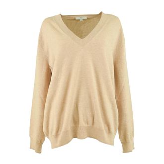 Malo V-neck Strickware - - Knitwear - Damen - Beige - M