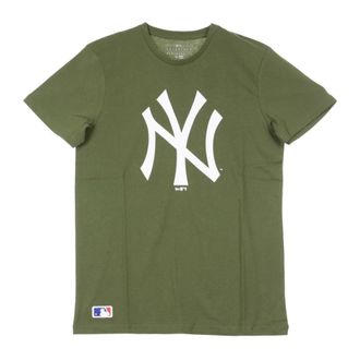 New Era Homme, Tops, Vert, Taille: L T-shirt logo d&eacute;quipe olive/blanc