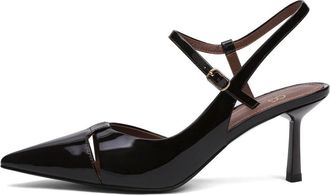 Cesare Gaspari Femme, Chaussures, Rouge, Taille: 40 EU Escarpins slingback en cuir &agrave; bout pointu