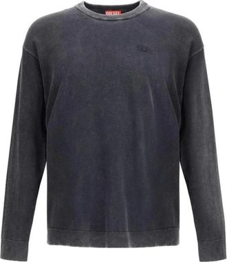 Diesel Homme, Tops, Gris, Taille: M Cotton Crewneck SweaT-shirt
