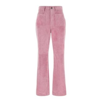 Chlo&eacute; Femme, Pantalons, Rose, Taille: 36 FR Pantalon en daim