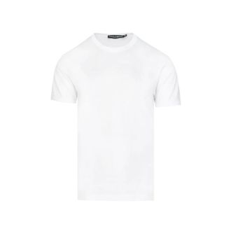 Dolce & Gabbana Wei&szlig;es Besticktes Signature T-Shirt - - Tops - Herren - Wei&szlig; - XL