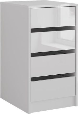 Vicco Kommode Sherry, Weiß, 40.2 x 76.2 cm mit Containerdeckel