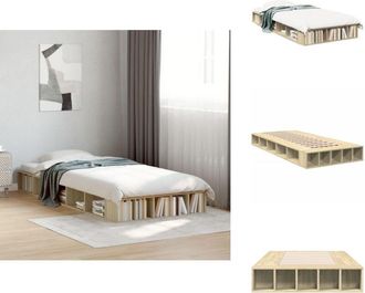 vidaXL Bettgestell Sonoma-Eiche 90x200 cm Holzwerkstoff - Holzbettw&auml;sche - Bettsofa - Doppelbett - Einzelbett - Schlafraumgestaltung