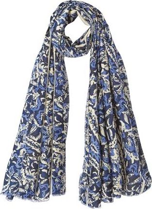 Damart Foulard imprim&eacute; graphique Femme Bleu Imprim&eacute; Taille Unique
