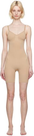 SKIMS Justaucorps hauteur mi-cuisse beige - Seamless Sculpt