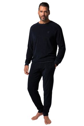 JP1880 Herren große Größen Menswear L-8XL Schlafanzug, Bauchfit, Frottee-Qualität, Langarmshirt, bis 8 XL Navy blau 3XL 831107130-3XL