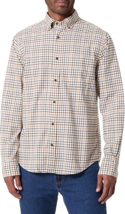 GANT Herren REG Twill Check Shirt Hemd, Braun, M