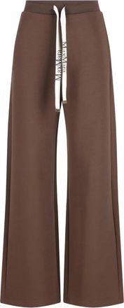 Max Mara pantalon Smambali &agrave; logo imprim&eacute; - Marron