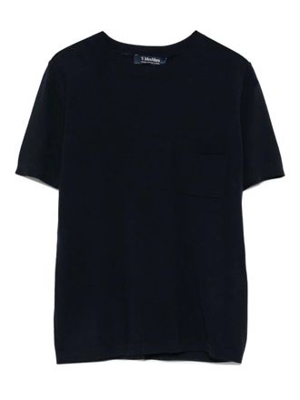 Max Mara t-shirt en laine - Bleu