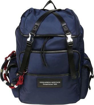 Dsquared2 Homme, Sacs, Bleu, Taille: ONE Size Heritage Backpack