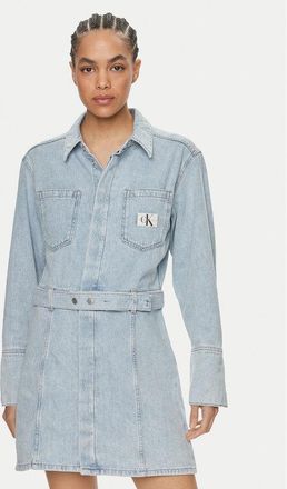 Calvin Klein Jeans Jeanskleid J20J222784 Blau Regular Fit