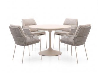 Suns Punta/Nova &oslash; 120 cm Gartenm&ouml;bel-Set 5-teilig