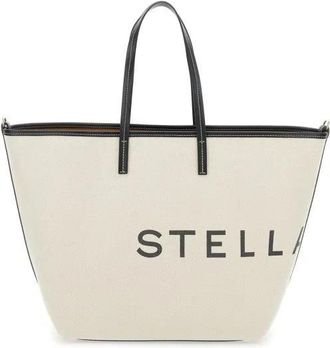 Stella McCartney Stella McCartney Shopper & Totes - White Tote Bag With Contrasting Logo Lettering In - Gr. unisize - in Wei&szlig; - f&uuml;r Damen