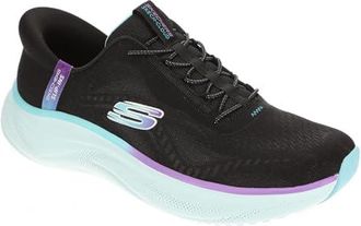Skechers Femme Cloud Perfectly Plush Basket, Black Mesh/Synthetic/Multi Trim, 40 EU