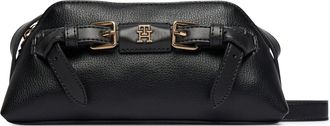 Tommy Hilfiger Handtasche Tommy Hilfiger Th Buckle Micro Crossover AW0AW19511 Schwarz