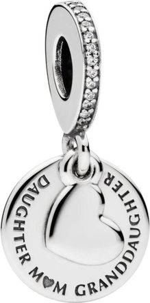 Pandora Drei Generationen Silber Anh&auml;nger mit klarem Zirkonia - - Accessories - Damen - Grau - ONE SIZE