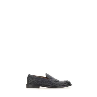 Doucal's Homme, Chaussures, Bleu, Taille: 42 1/2 EU Woven Leather Loafer