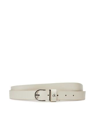 Calvin Klein G&uuml;rtel Ck Metal Loop Round Buckle 2.5 K60K613147 Wei&szlig;