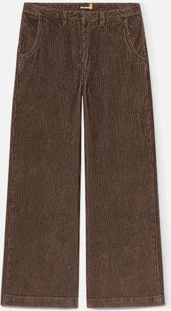 Timberland Gewaschene Cordhose mit weitem Bein f&uuml;r Damen in Braun, Damen, Braun, Gr&ouml;&szlig;e