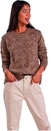 Pieces PCBIBBI LS O-Neck Knit Noos BC Sweater, fossile, S Femme
