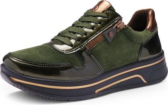 Ara Damen Sapporo 3.0 Sneaker, Forest,Fango,Mocca, 38.5 EU Weit