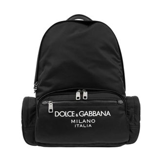 Dolce & Gabbana Rucksack mit Logo - - Bags - Herren - Schwarzk - ONE SIZE