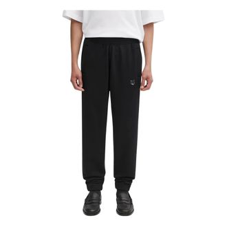 Maison Kitsun&eacute; Jogging Pants Comfort avec Patch Renard Audacieux - Homme - Pantalons - Noir - Taille: XL