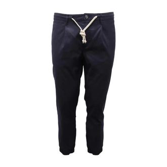 Paolo Pecora Baumwoll-/Leinenhose - - Trousers - Herren - Blau - XL