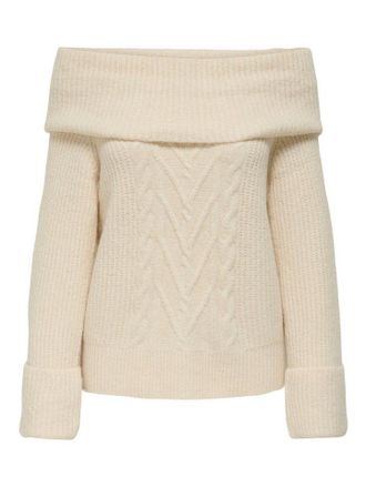 Only Strickpullover ONLLUNA LS OFF SHOULDER PULLOVER KNT