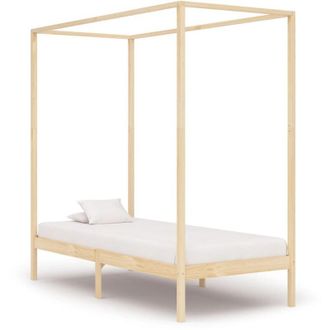 vidaXL Himmelbett-Gestell Massivholz Kiefer 100 x 200 cm Vidaxl