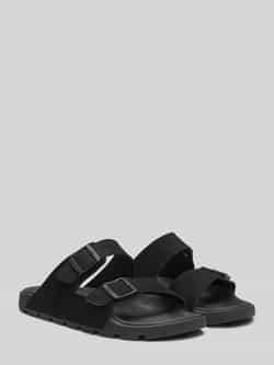 HUGO BOSS Sandalen mit zwei Riemen und Logo Details