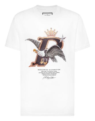 Philipp Plein Round Neck T-Shirt Eagle Plein Worldwide