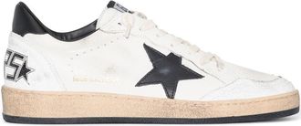 Golden Goose Ballstar Nappa Tige En Cuir &Eacute;toile Et Talon Crack Toe Et &Eacute;peron