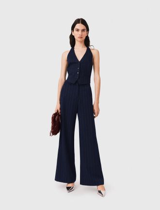 Maje Pantalon De Tailleur - Bleu Marine - Maje