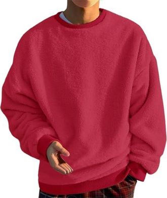 Generic Pull en Laine Homme a Polaire Manches 3XL Doubl&eacute; Achat Biologique Classique Valentin T&ecirc;te Electrique Angora Sportswear Rayure Ample Velo Ailes Japonai