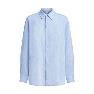 Dondup Gestreiftes Viskose-Hemd - - Blouses & Shirts - Damen - Blau - L