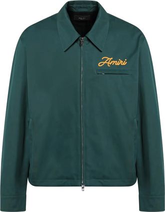 Amiri chemise en coton à logo brodé - Vert