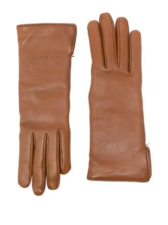 Gucci Handschuhe aus Leder - Braun