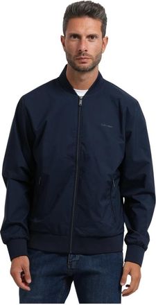 Calvin Klein Matte Bomber Jacket - - Jackets - Herren - Blau - S