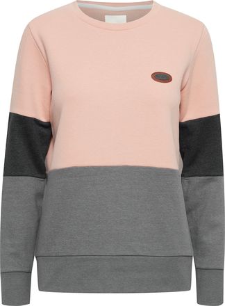 Oxmo OXTrine Damen Sweatshirt Pullover Sweater mit Rundhals Rippbündchen Label-Details Baumwollmischung Regular fit, Größe:M, Farbe:Mahogany Rose (151511)