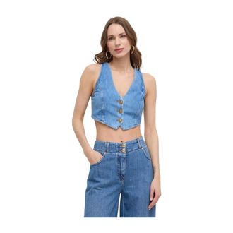 Twinset Figurbetonte Jeansweste - - Suits - Damen - Blau - L