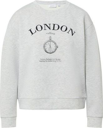 Comma Sweatshirt Sweatshirt Sweatshirt im Relaxed Fit mit 3D-Applikation