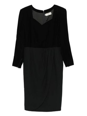 Valentino Garavani robe à corsage en velours (années 1990) - Noir